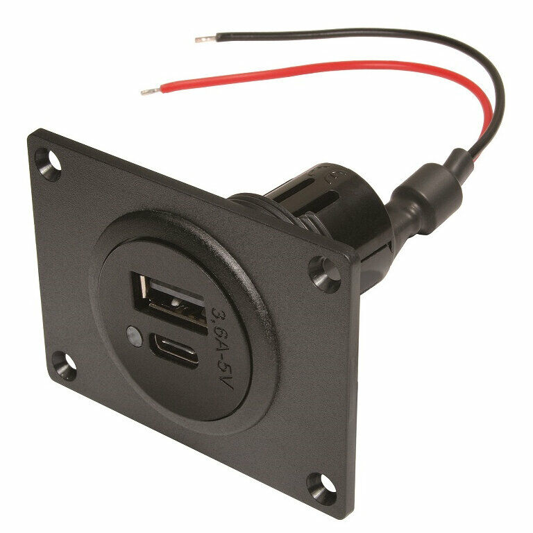 Power Einbausteckdose USB, USB-A | USB-C